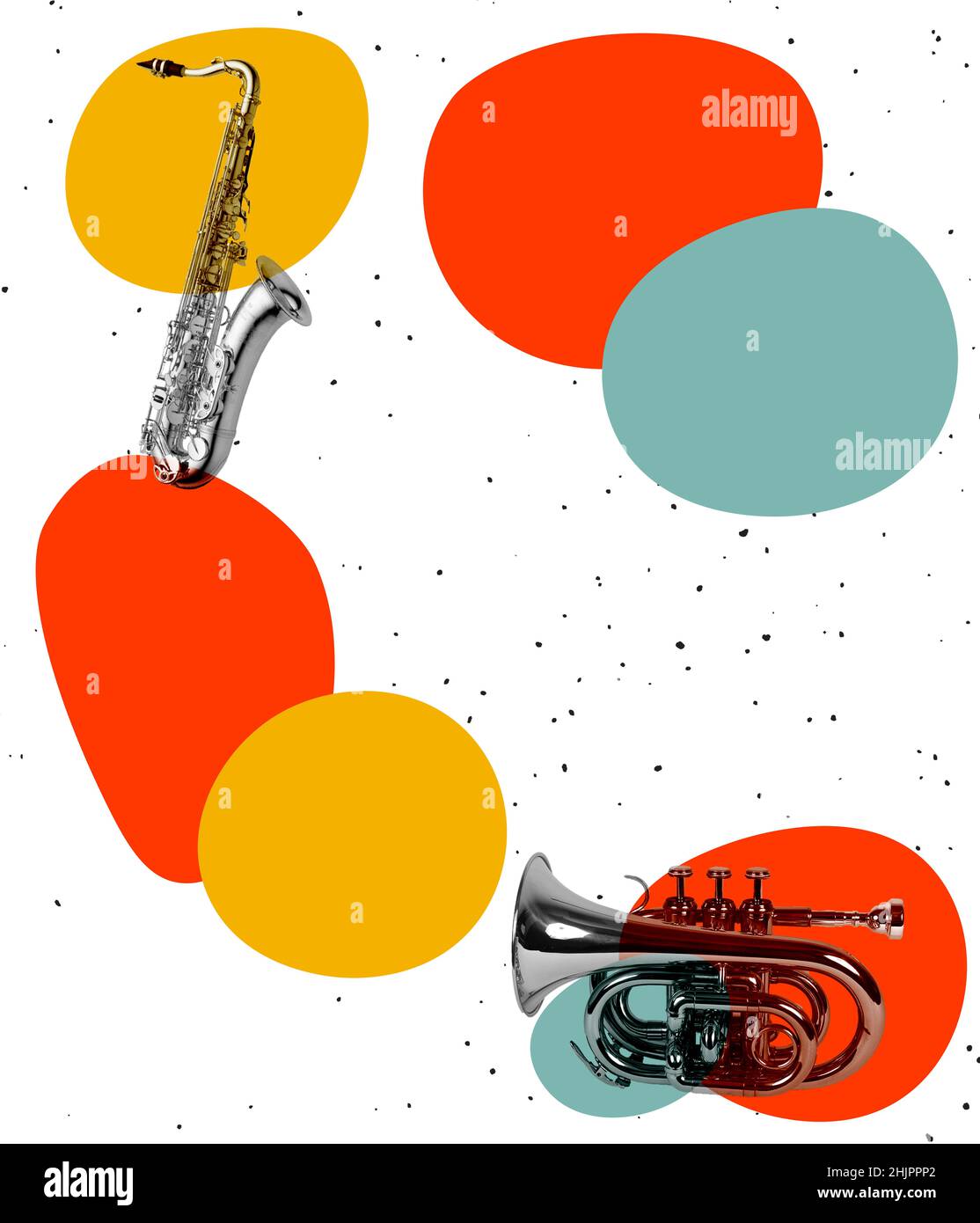 Contemporary art collage. Concept of music lifestyle, creativity ...