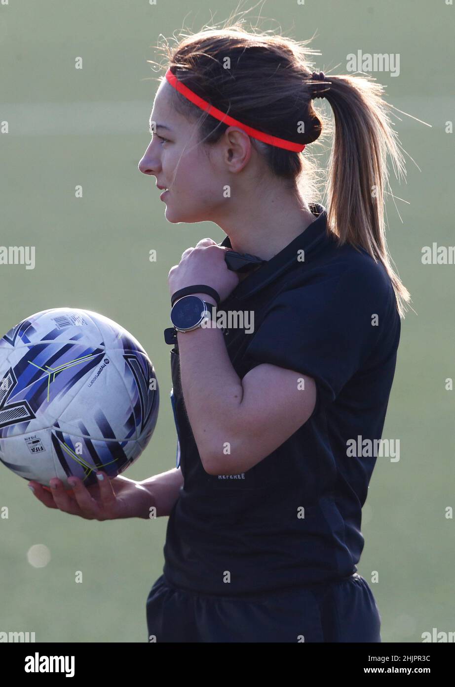 BILLERICAY, ENGLAND - JANUARY 30: Referee Nicoleta Bria during The FA ...