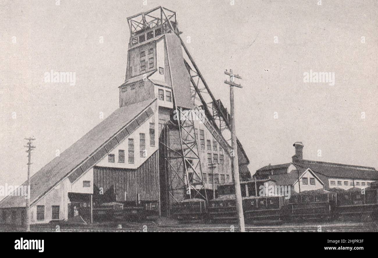 At the Pithead of one of the famous Glace Bay coal-mines. Canada (1923 ...