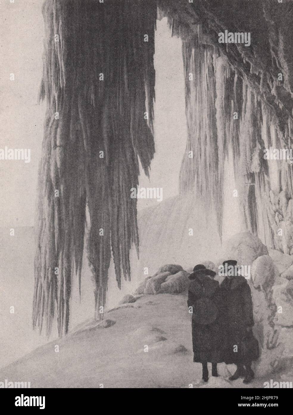 Niagara's veil of falling water Crystallised by the Frosts. Canada ...