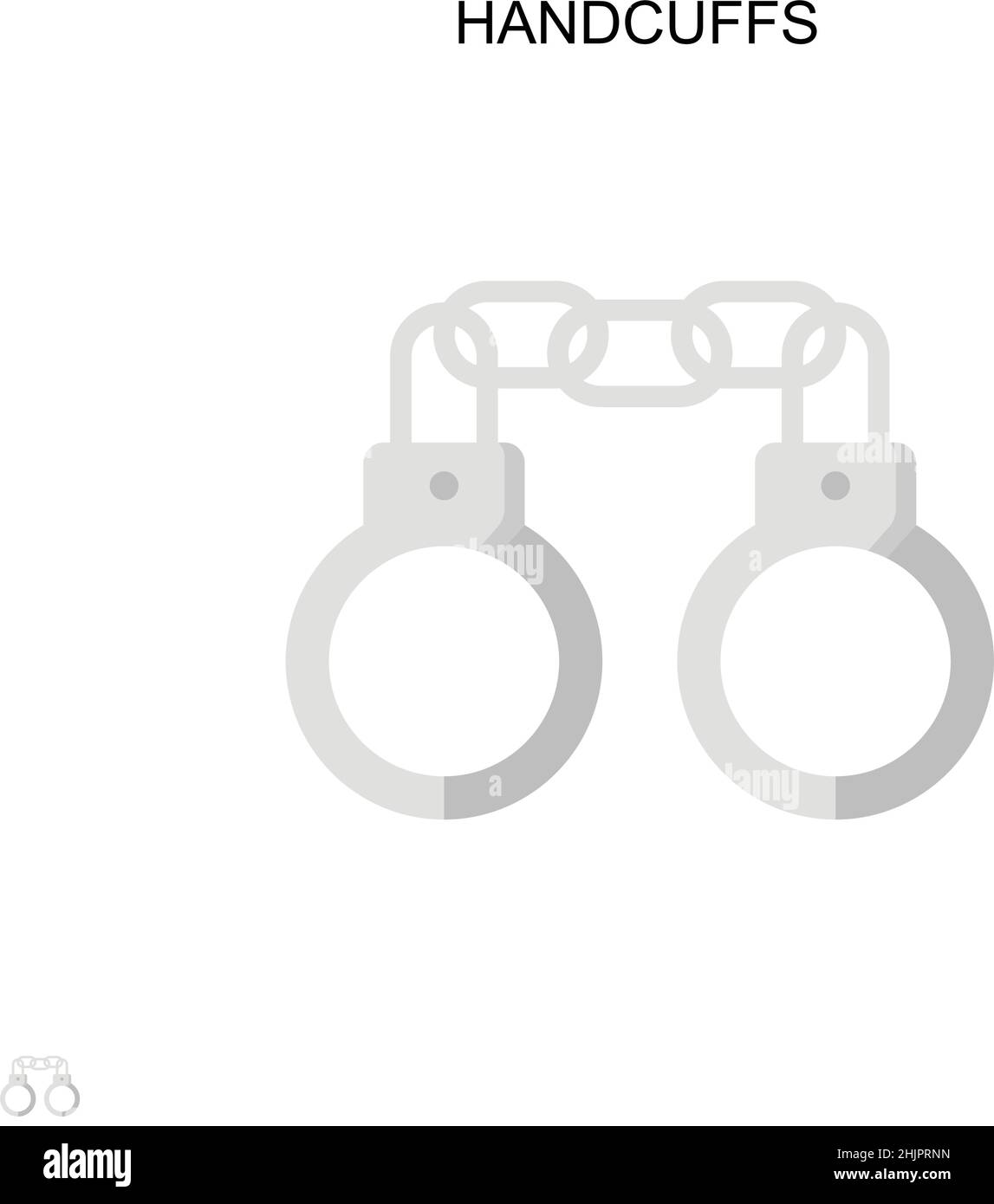 Handcuffs Simple vector icon. Illustration symbol design template for ...