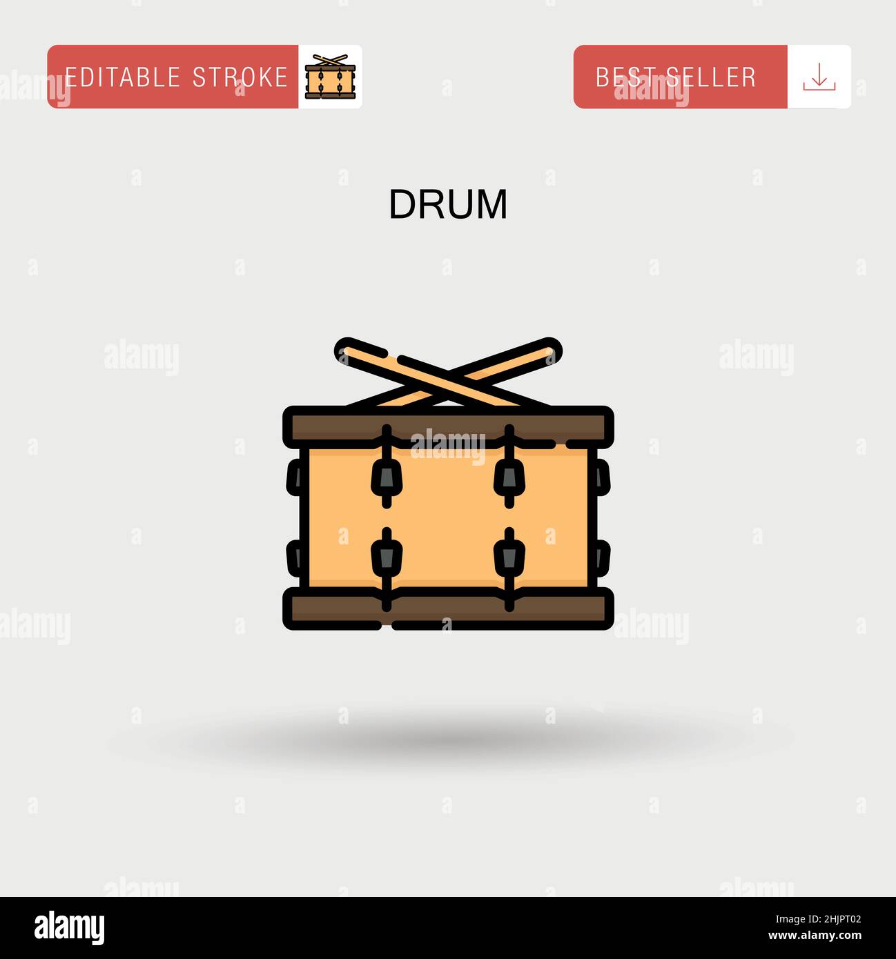Drum Simple vector icon Stock Vector Image & Art - Alamy