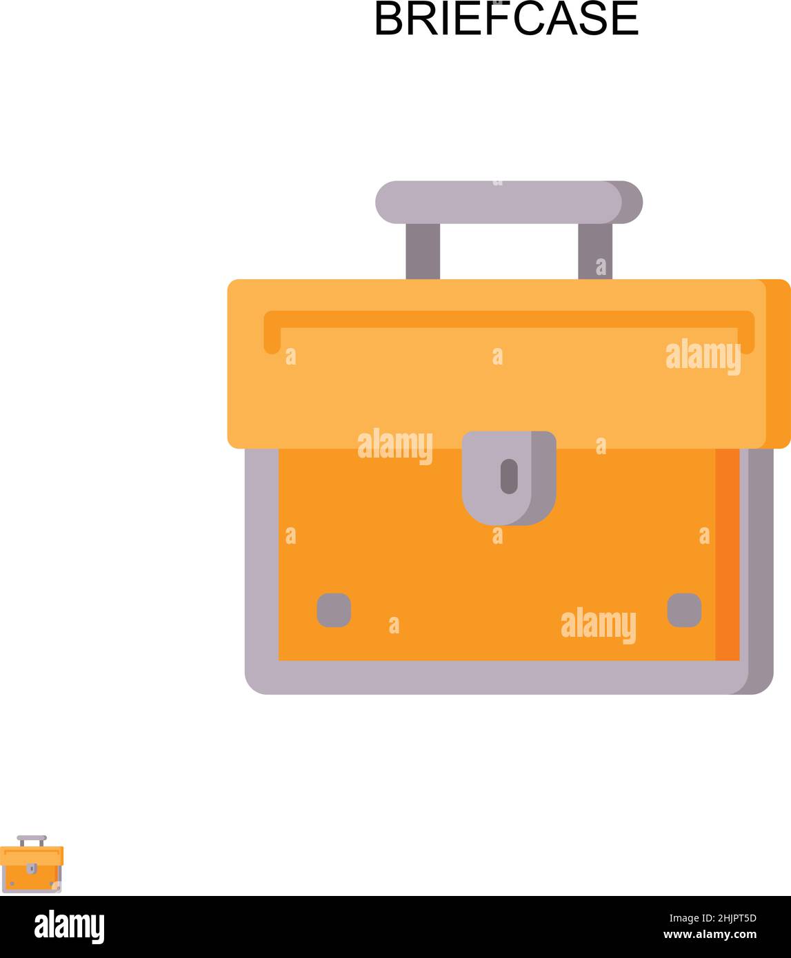 Briefcase Simple vector icon. Illustration symbol design template for web mobile UI element ...