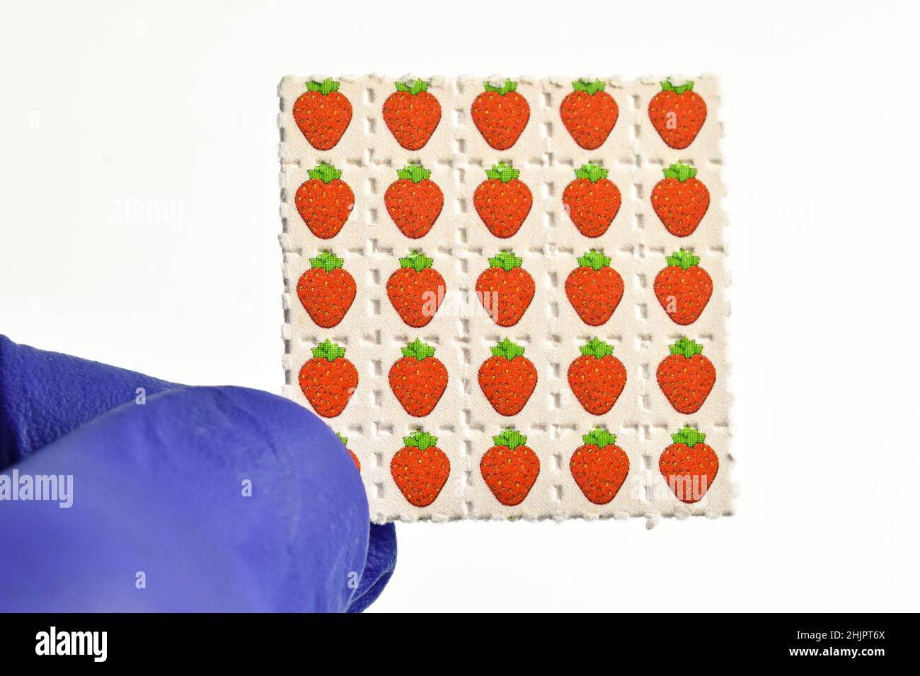 Acid trips, Blotting paper impregnated with the drug L.S.D.- Lysergic acid diethylamide Stock ...