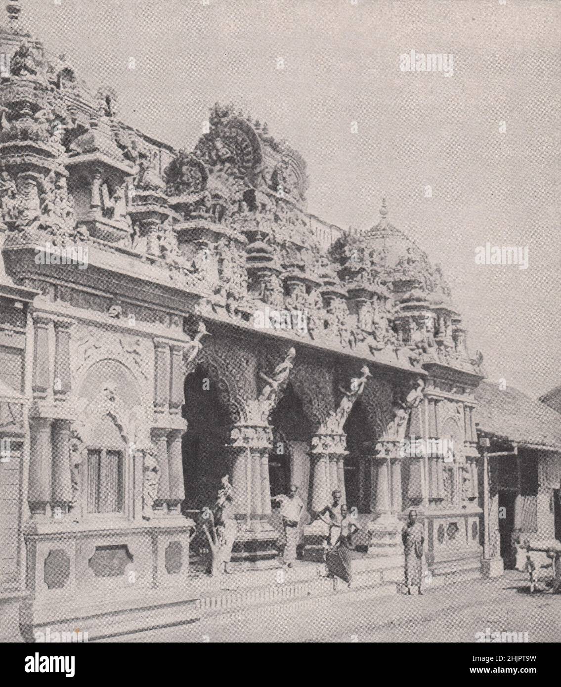 Ancient Hindu Buddhist temple in Colombo. Sri Lanka. Ceylon (1923 Stock ...