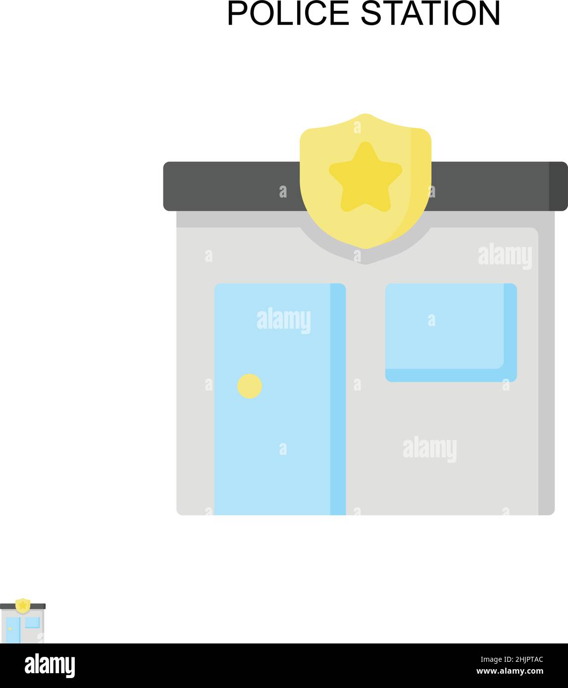 Police station Simple vector icon. Illustration symbol design template ...