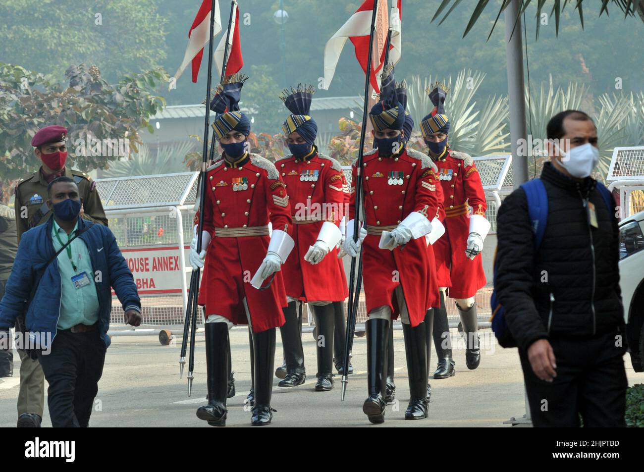 Delhi City, India January 31, 2022, Indian President Bodyguard in ...