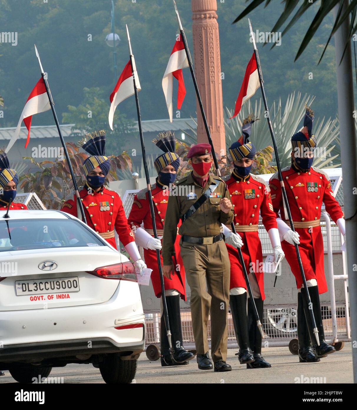 Delhi City, India January 31, 2022, Indian President Bodyguard in ...