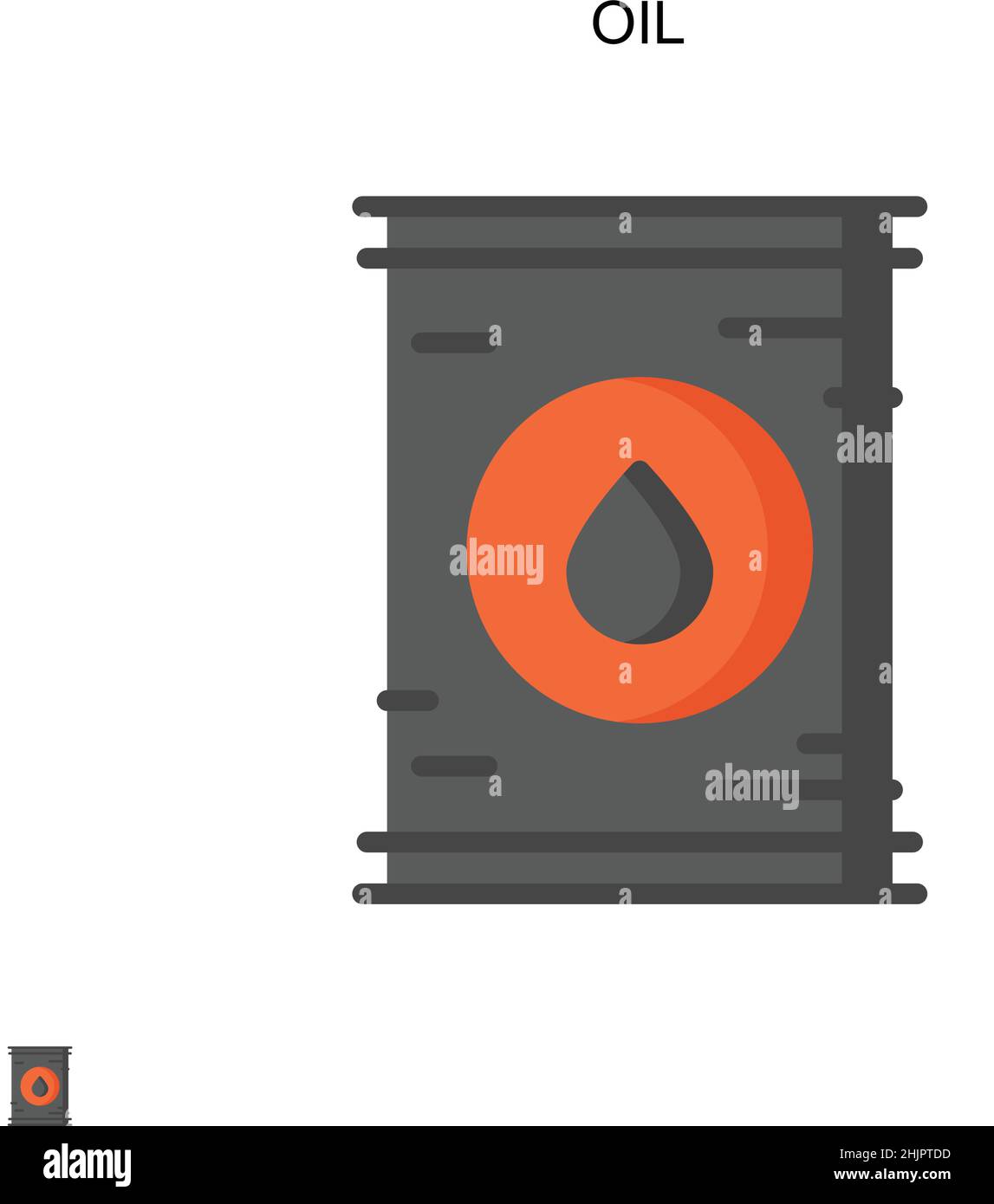 Oil Simple vector icon. Illustration symbol design template for web ...