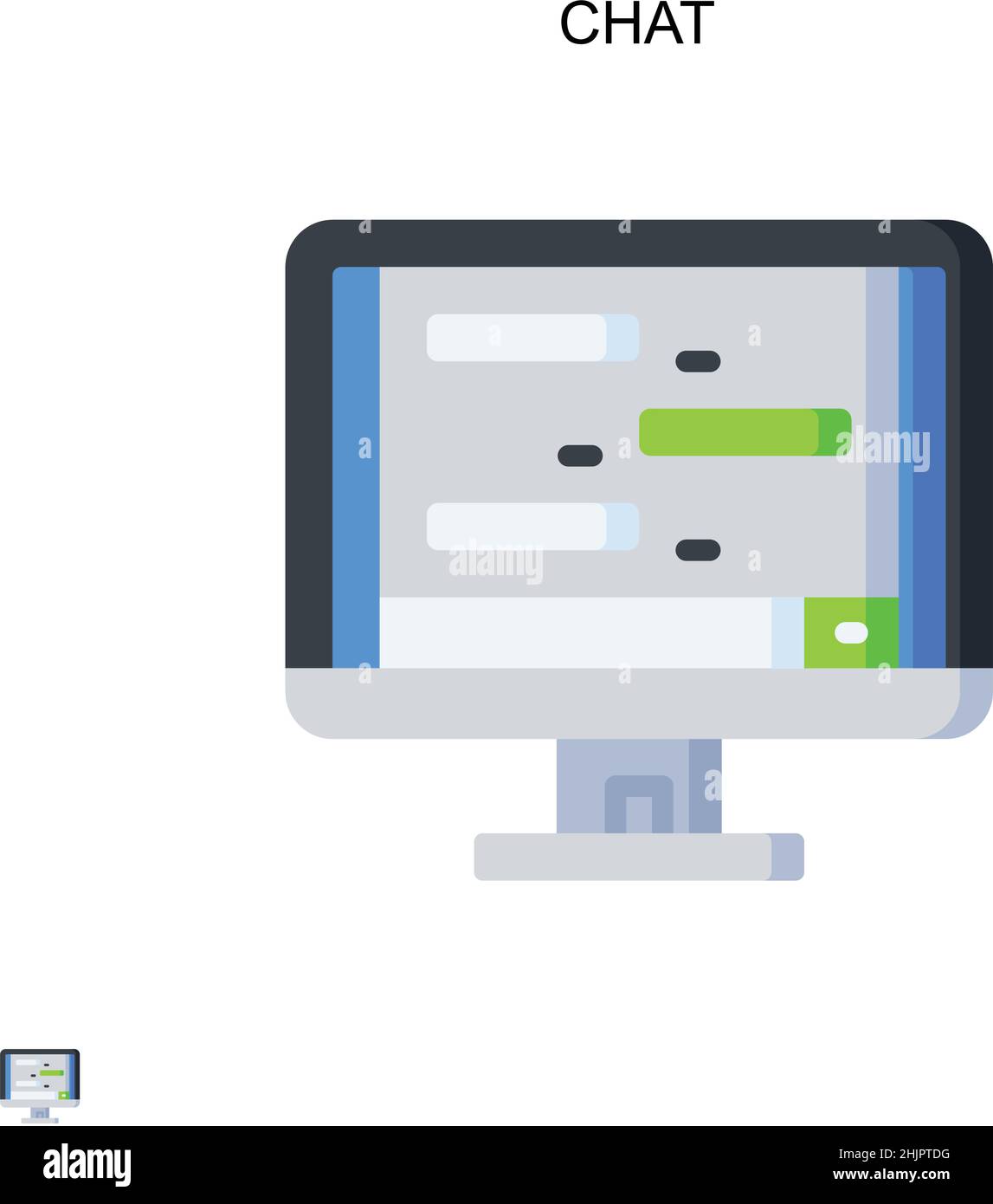 Chat Simple vector icon. Illustration symbol design template for web ...