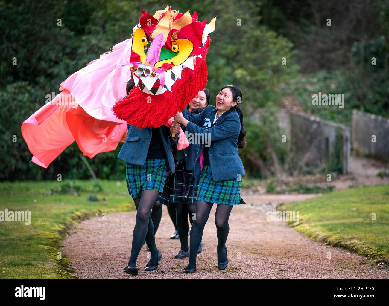 Students at Kilgraston School, Bridge of Earn, Perthshire, perform with ...