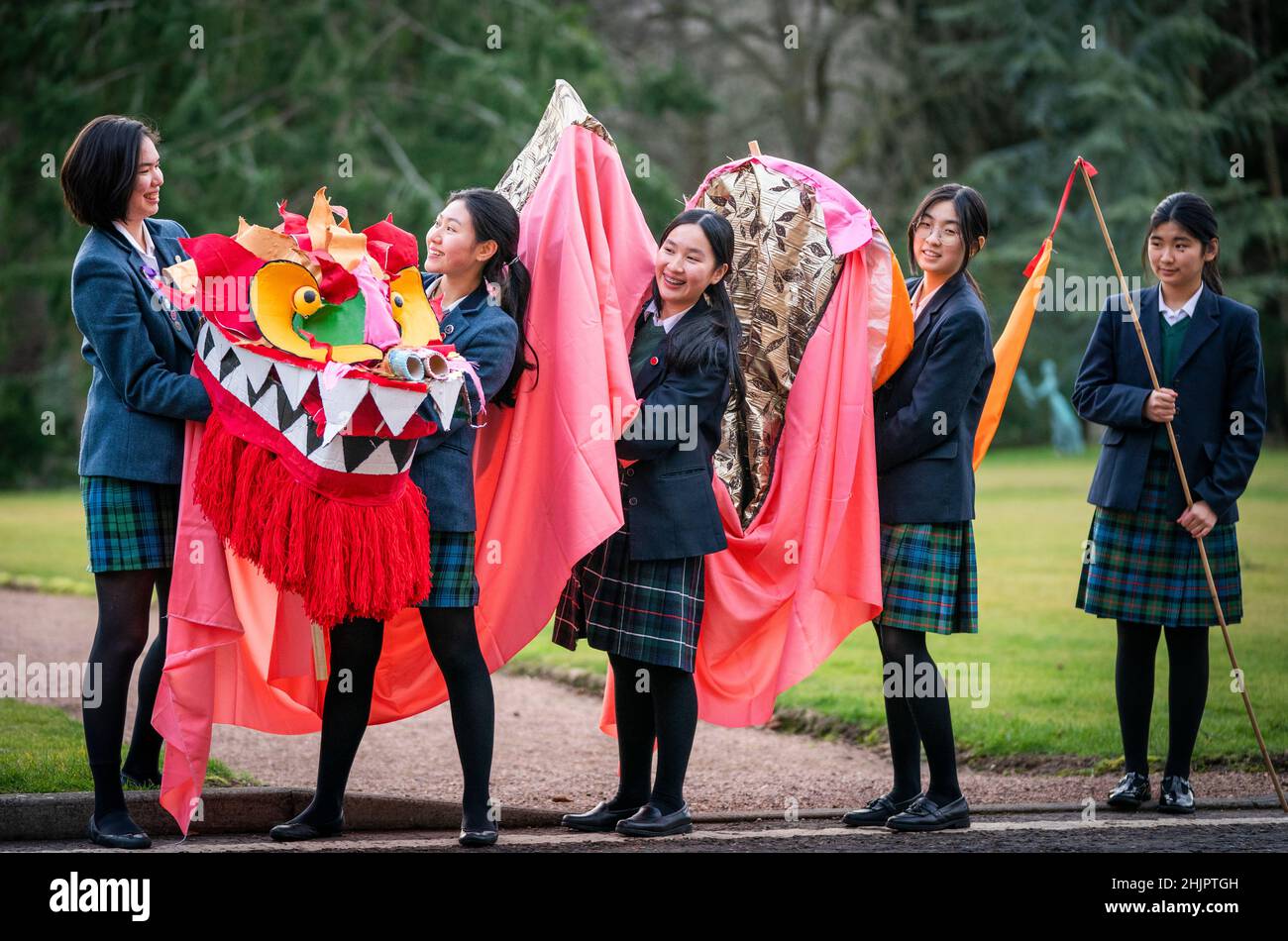 Students at Kilgraston School, Bridge of Earn, Perthshire, perform with ...