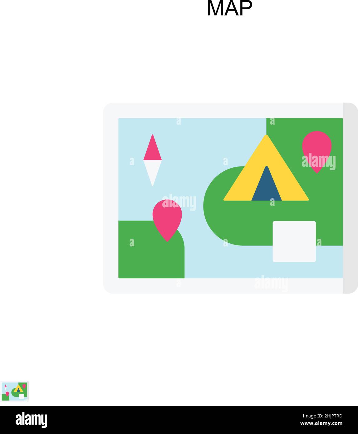 Map Simple vector icon. Illustration symbol design template for web ...