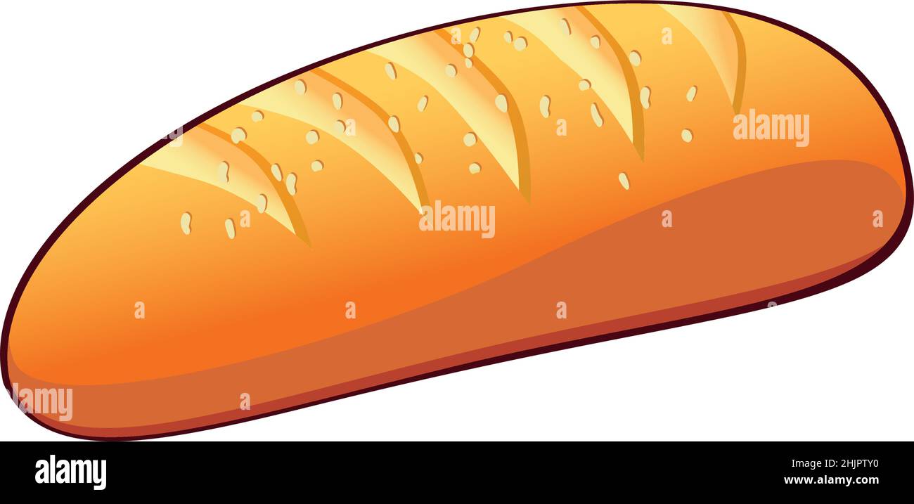 Realistic freshly baked loaf of bread on white background - Vector ...