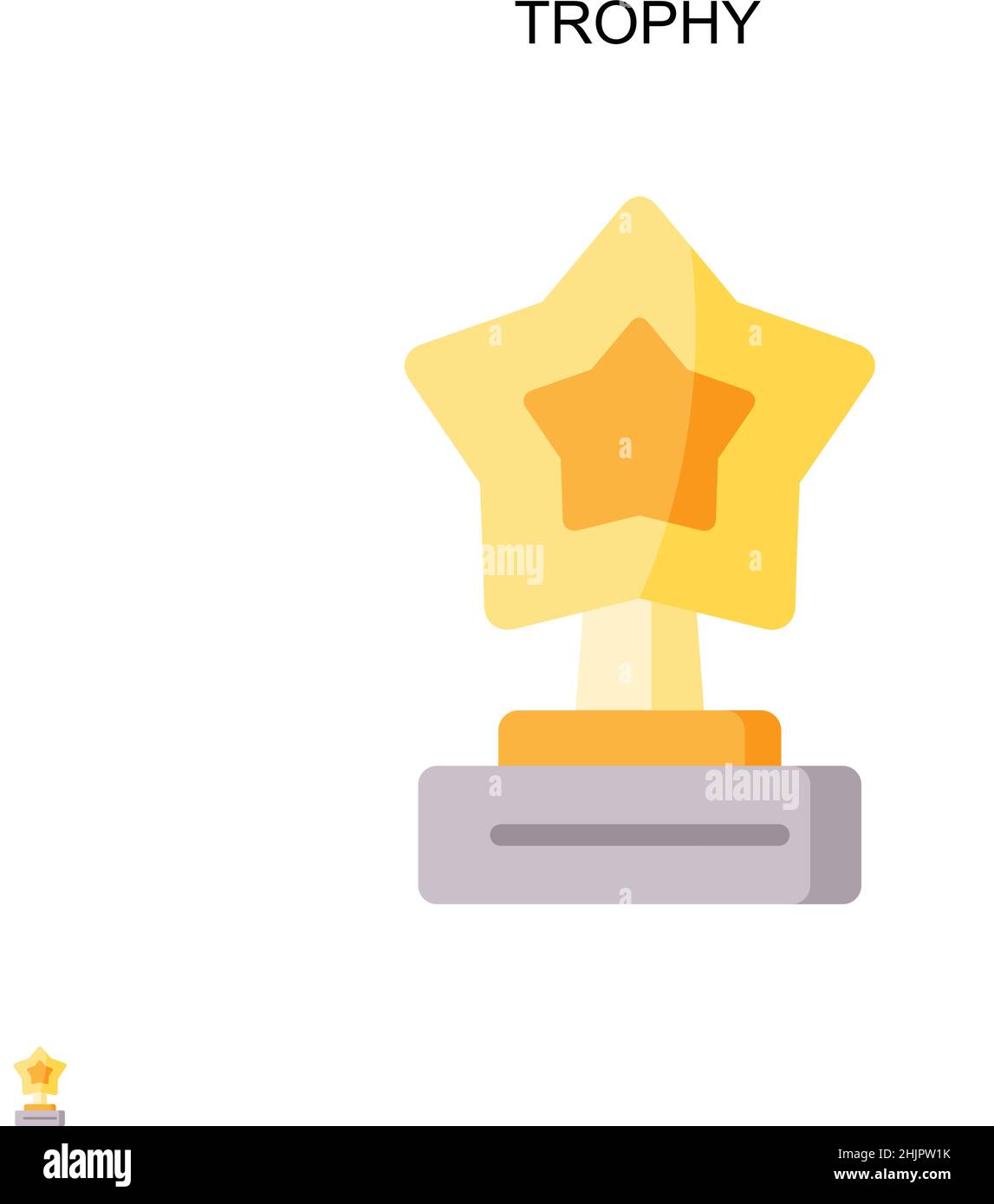 Trophy Simple vector icon. Illustration symbol design template for web ...