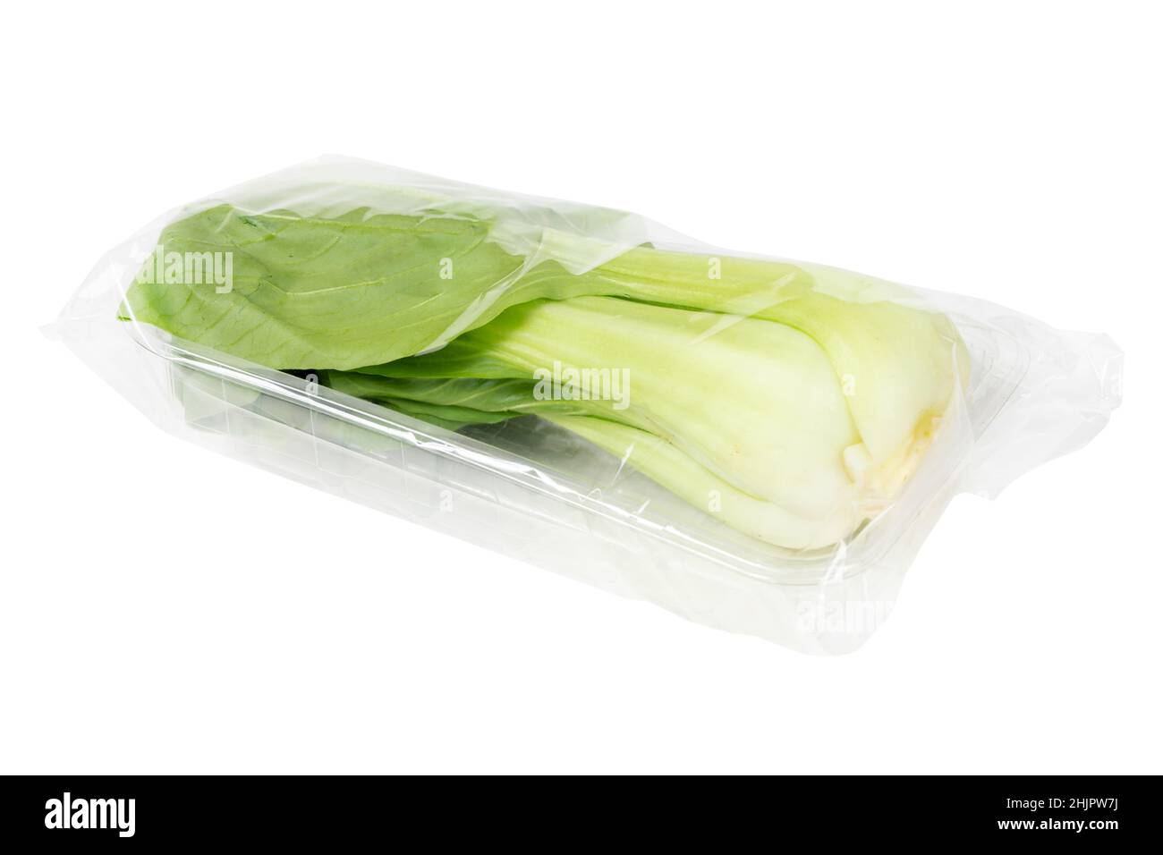 Packed and labeled freshly harvested pakchoi on an isolated white background Stock Photo - Alamy