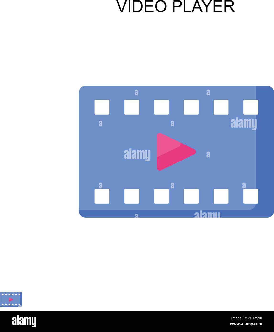 Video player Simple vector icon. Illustration symbol design template ...
