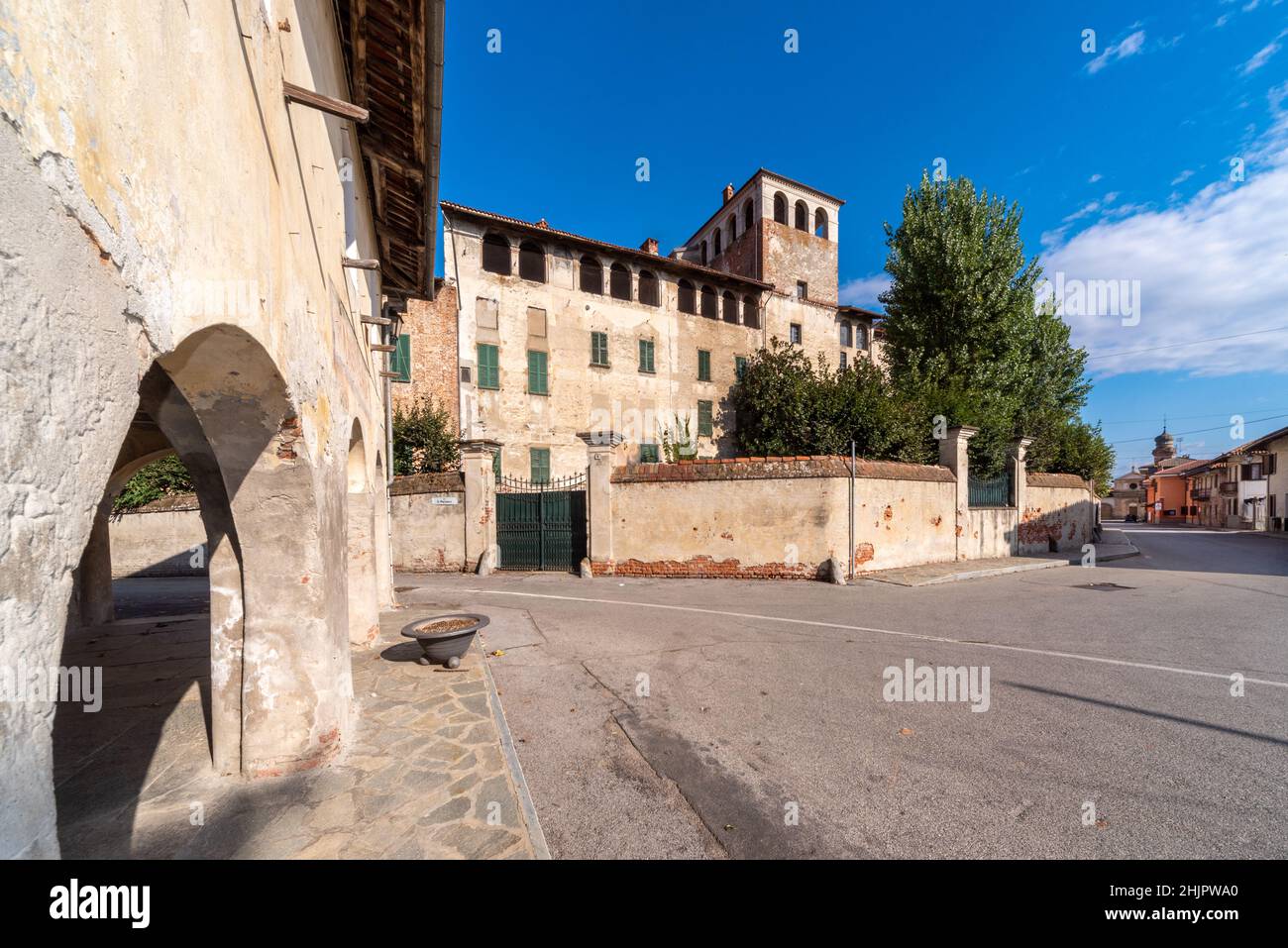 Ruffia, Cuneo, Italy - October 8, 2021: Ruffia Castle in Castle quare ...
