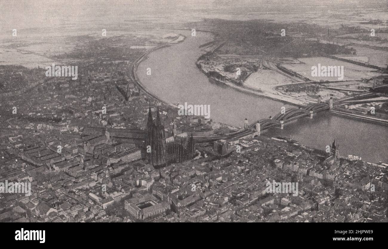How cologne looks from an Aeroplane: The Cathedral spire and ...