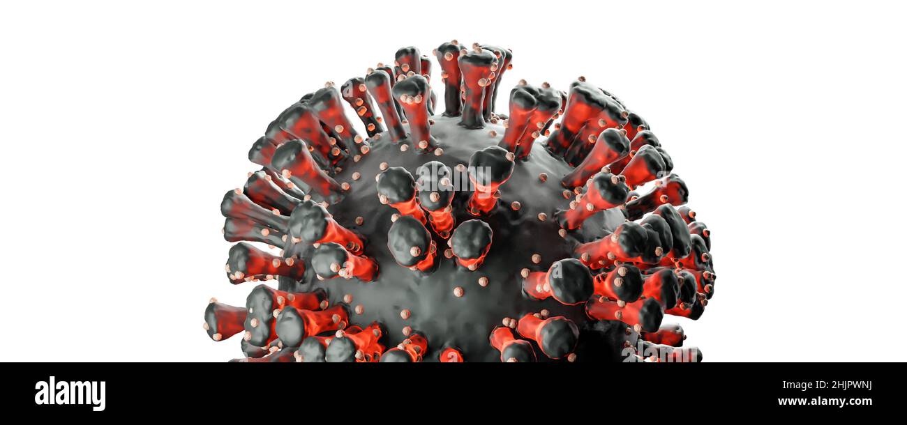 Illustration of a single virus cell isolated on white background ...