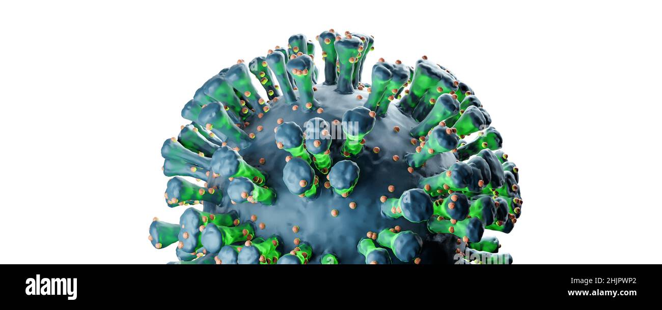 Illustration of a single virus cell isolated on white background ...