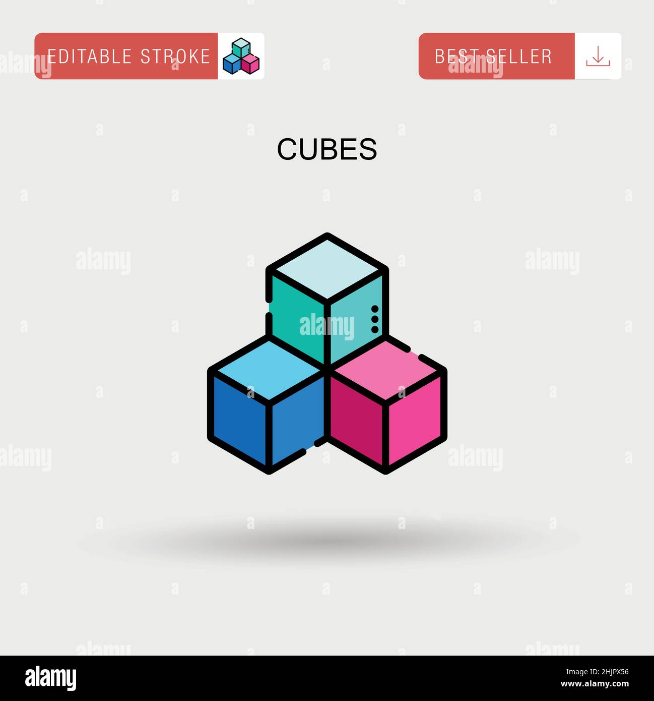 Cubes Simple vector icon Stock Vector Image & Art - Alamy