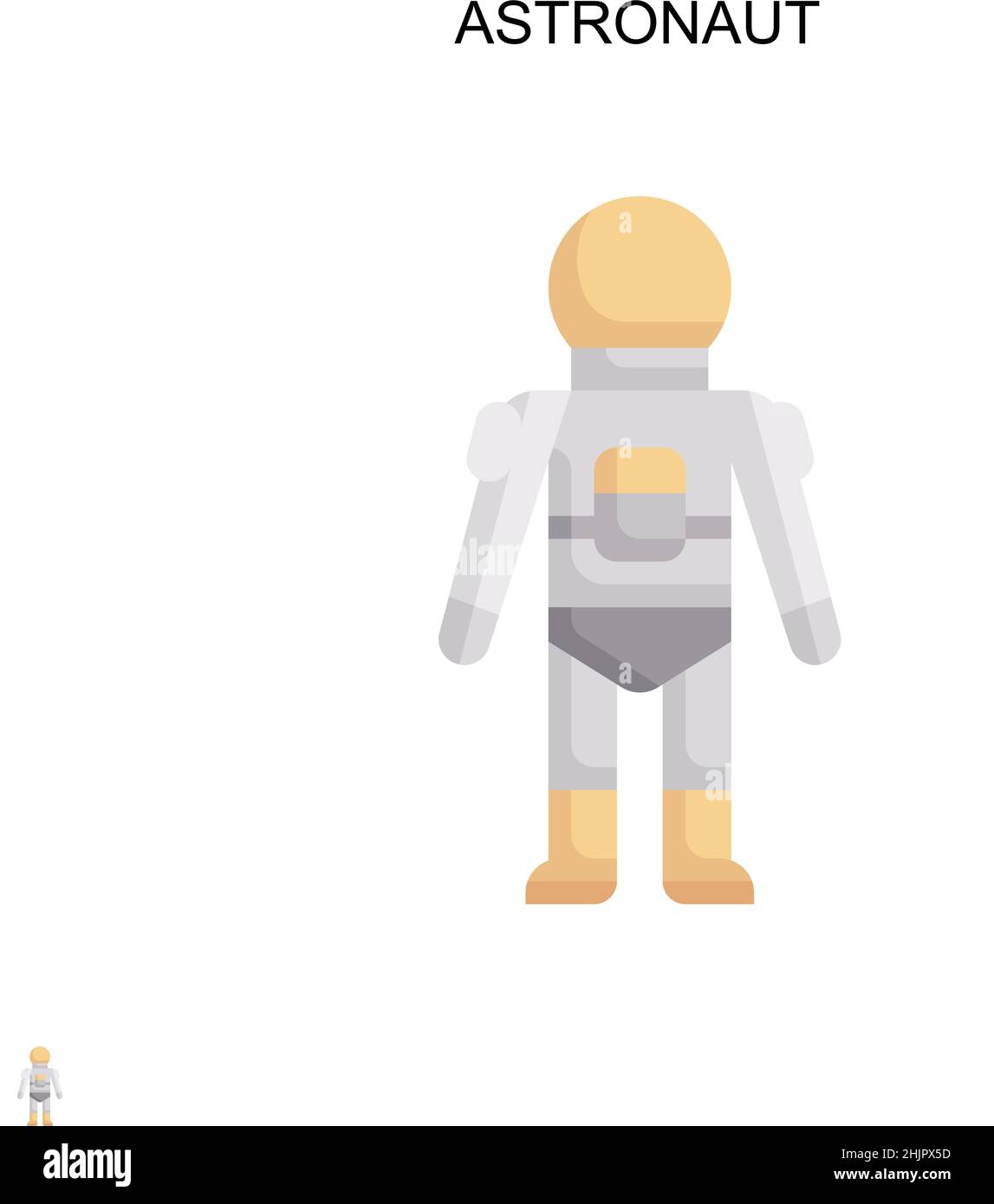 Astronaut Simple vector icon. Illustration symbol design template for ...
