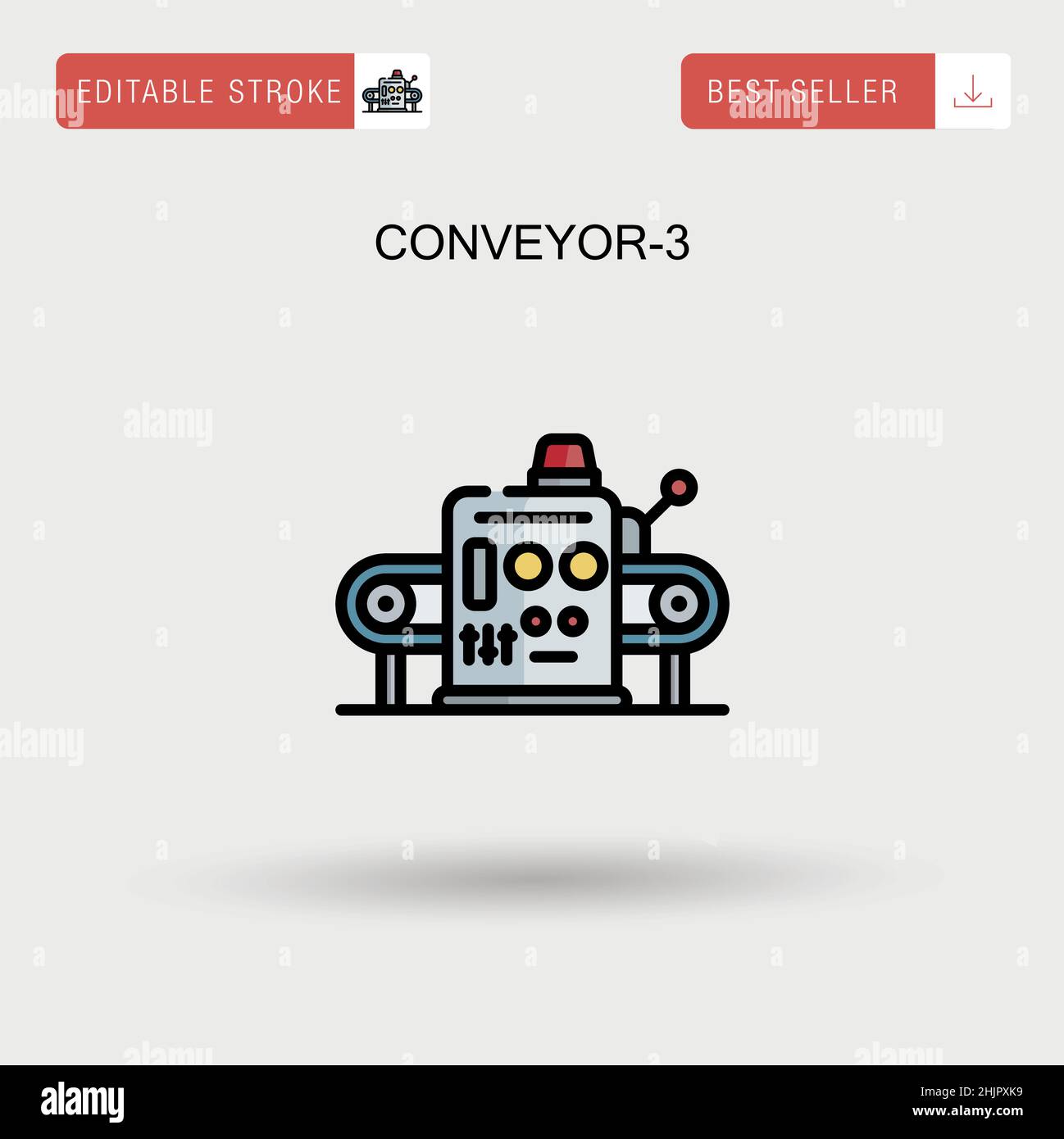 Conveyor-3 Simple vector icon Stock Vector Image & Art - Alamy