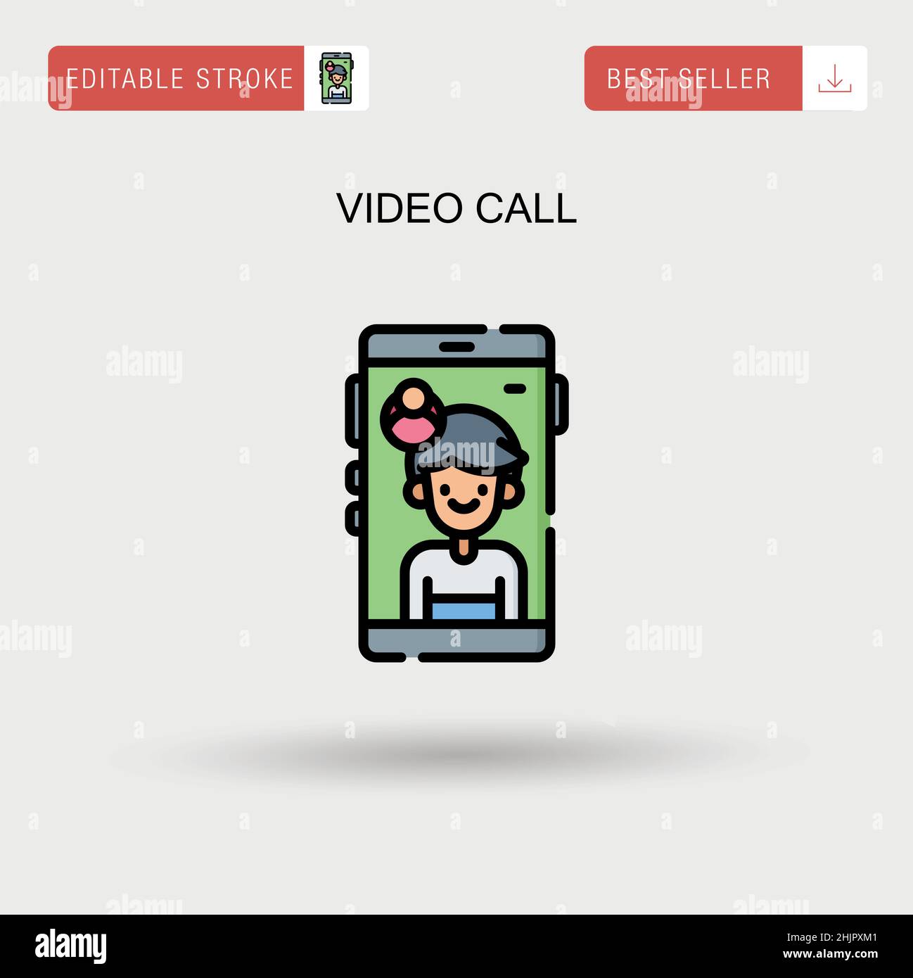 Phone call video template Stock Vector Images - Alamy