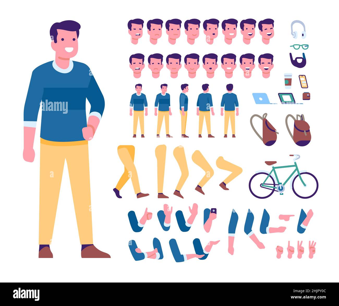Cartoon male character hi-res stock photography and images - Alamy