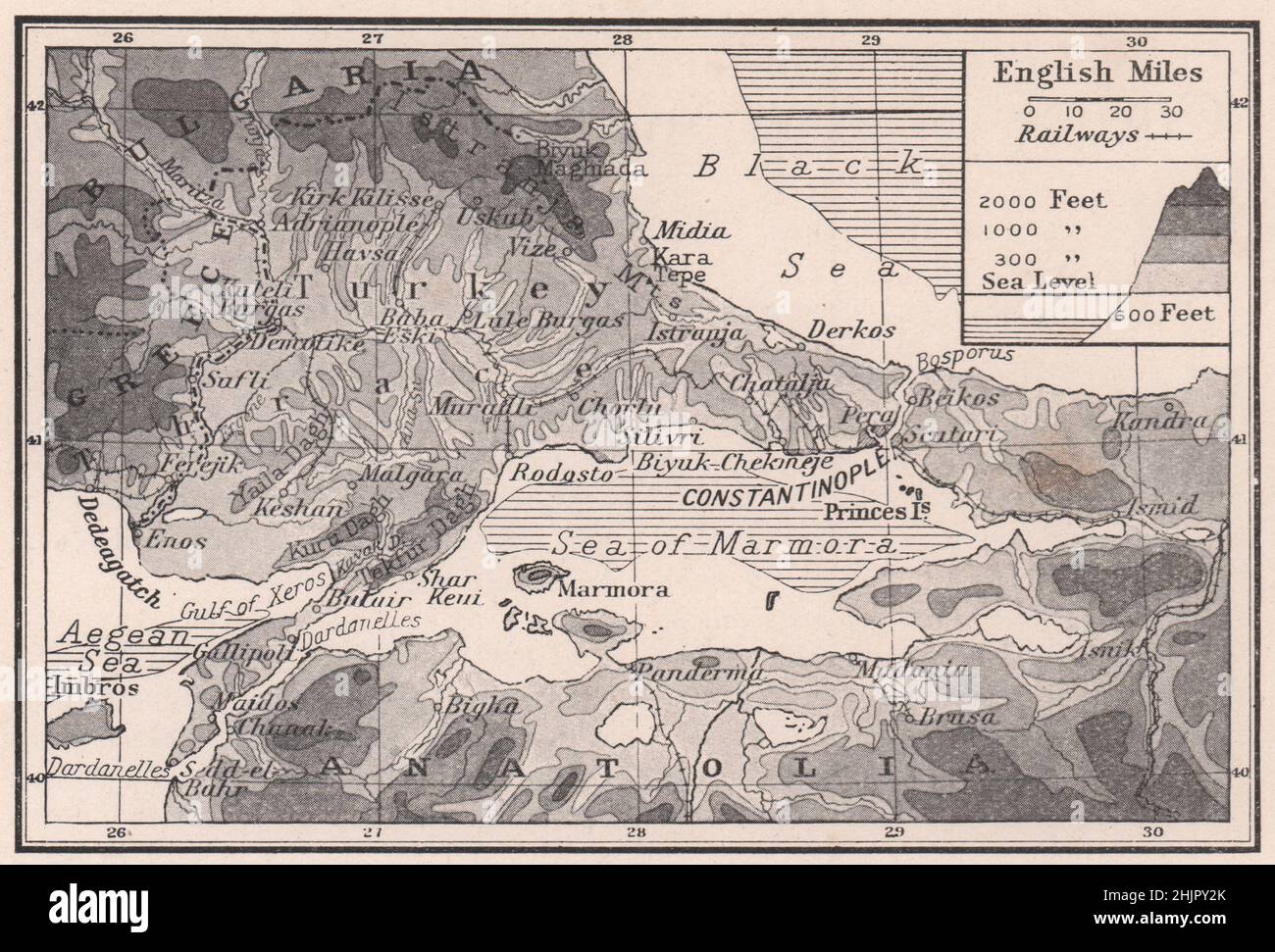 European Turkey and the shores of the sea of Marmora. Constantinople ...