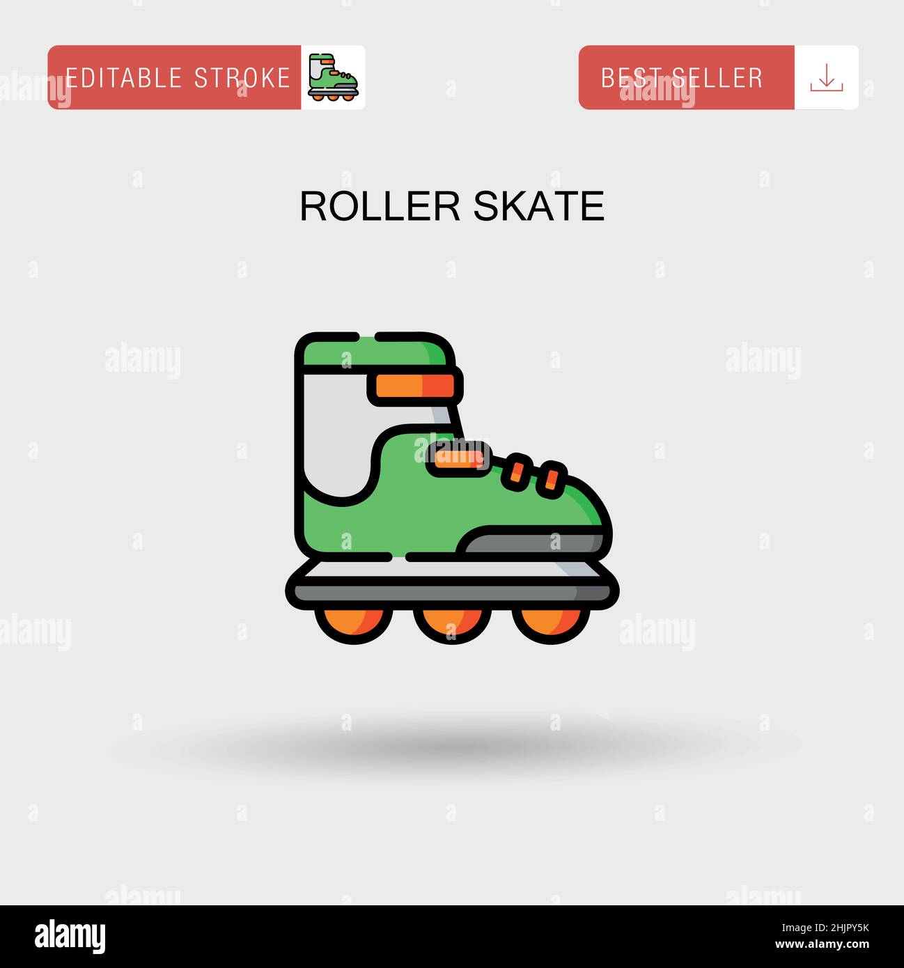 Roller skate Simple vector icon Stock Vector Image & Art - Alamy