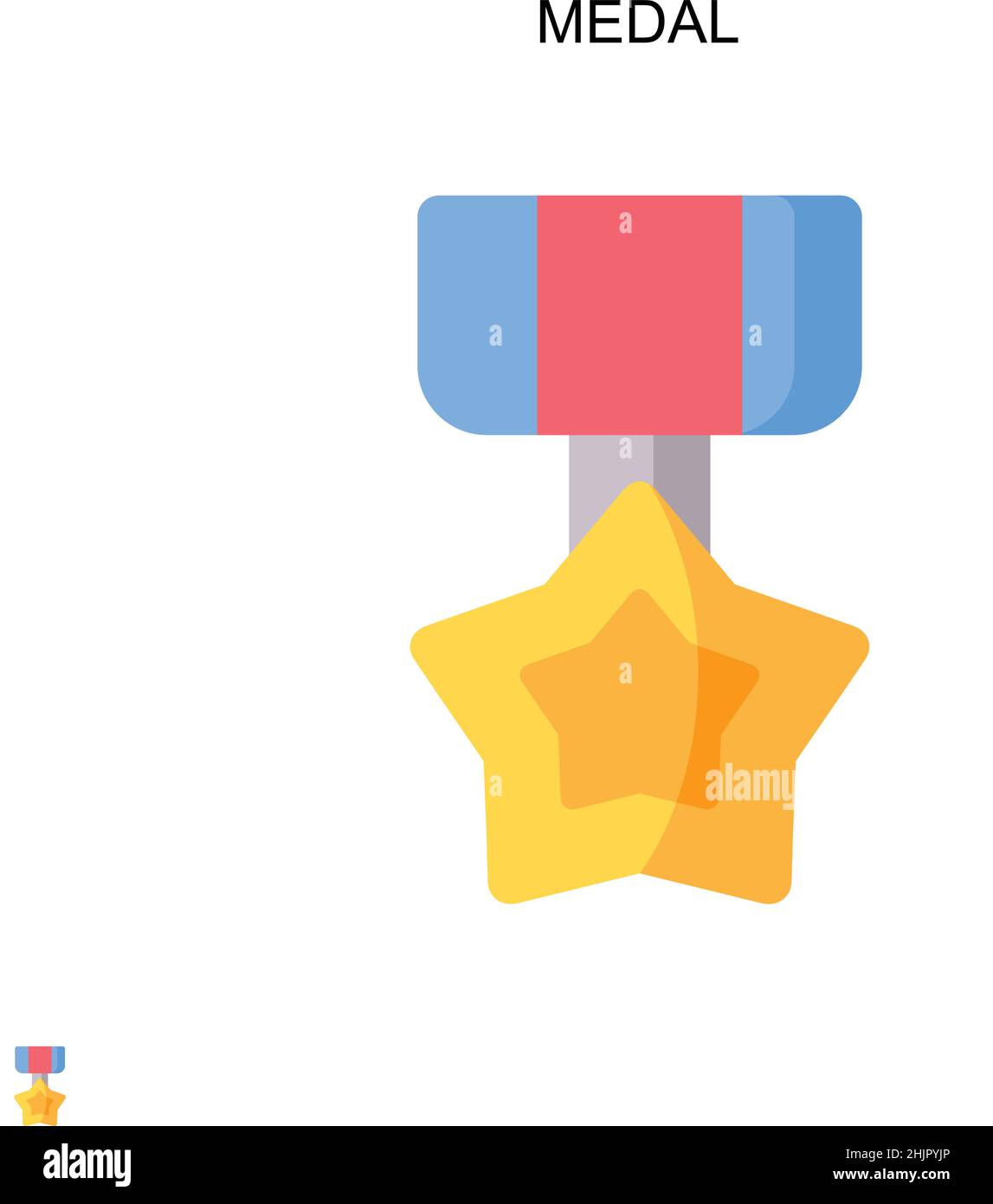 Medal Simple vector icon. Illustration symbol design template for web ...