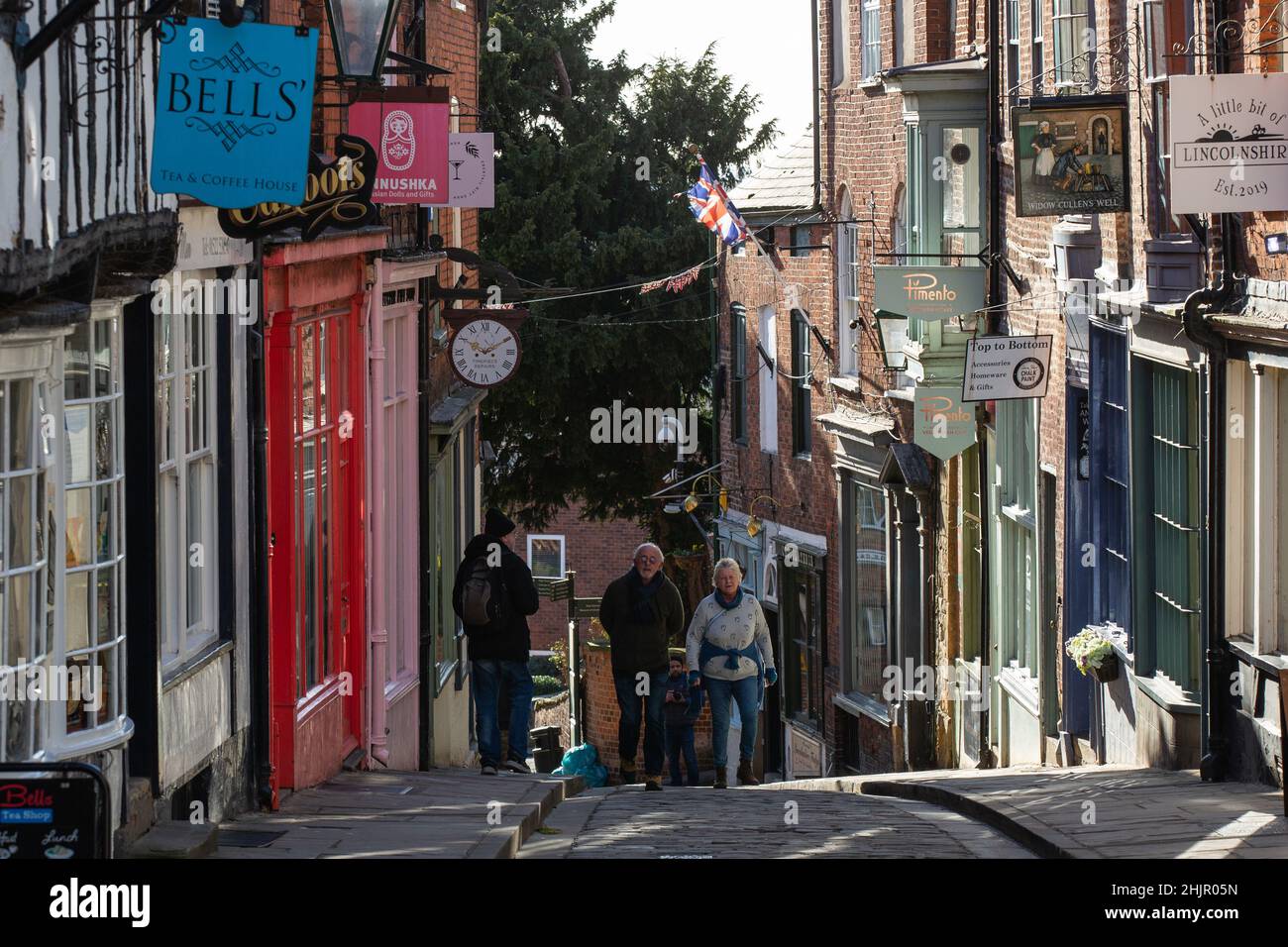 Lincoln castle steep hill hi-res stock photography and images - Alamy