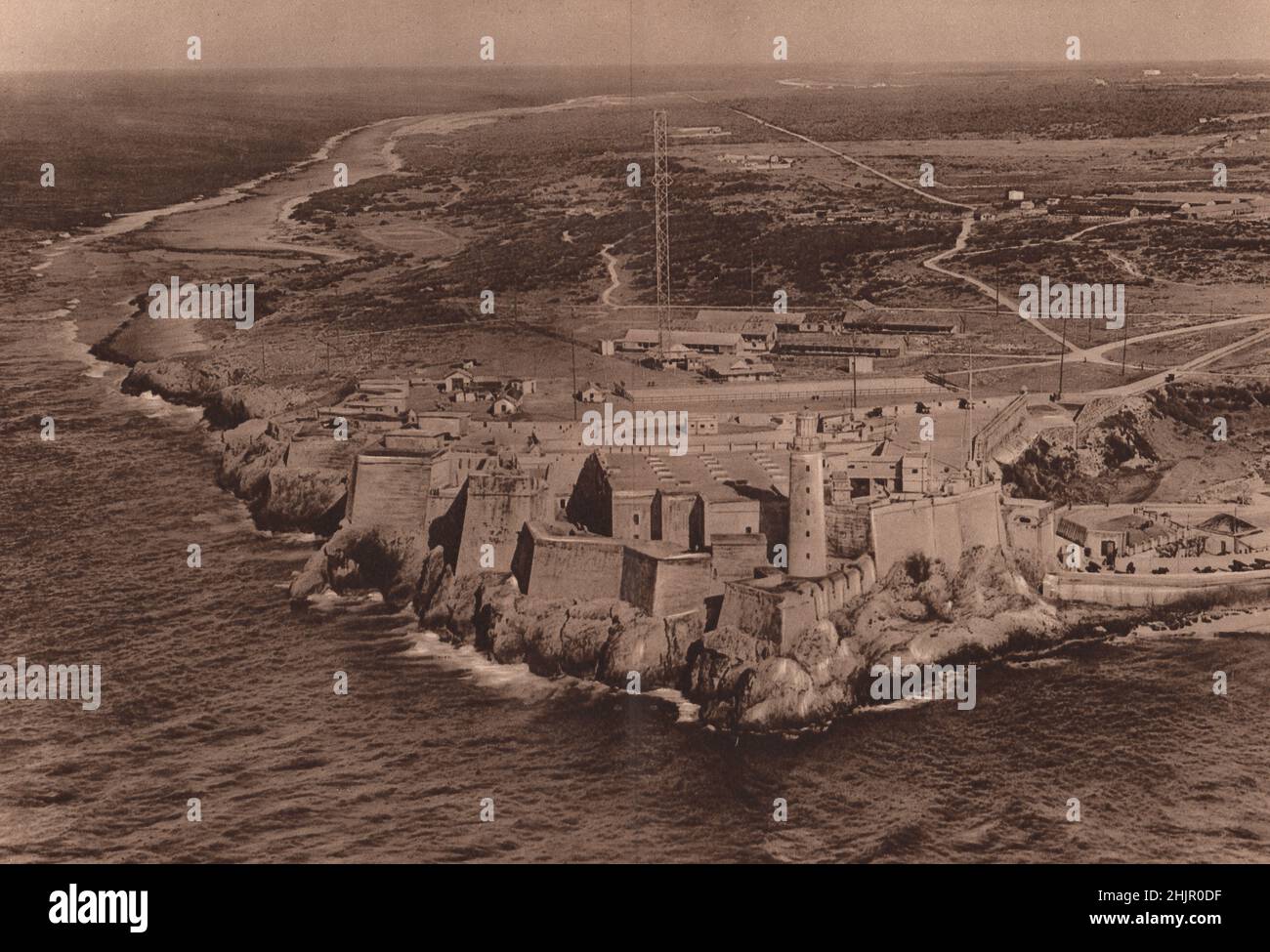 Facing the city of Havana, Morro Castle with its wireless station ...