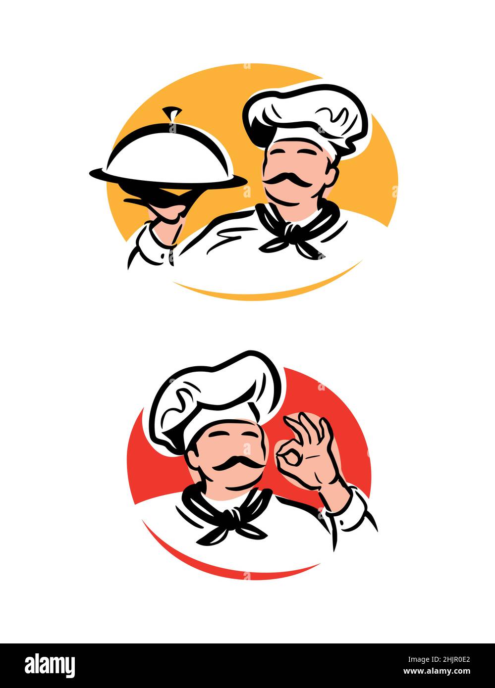 Cook symbol. Chef in a cooking hat logo. Restaurant, food or fast food ...