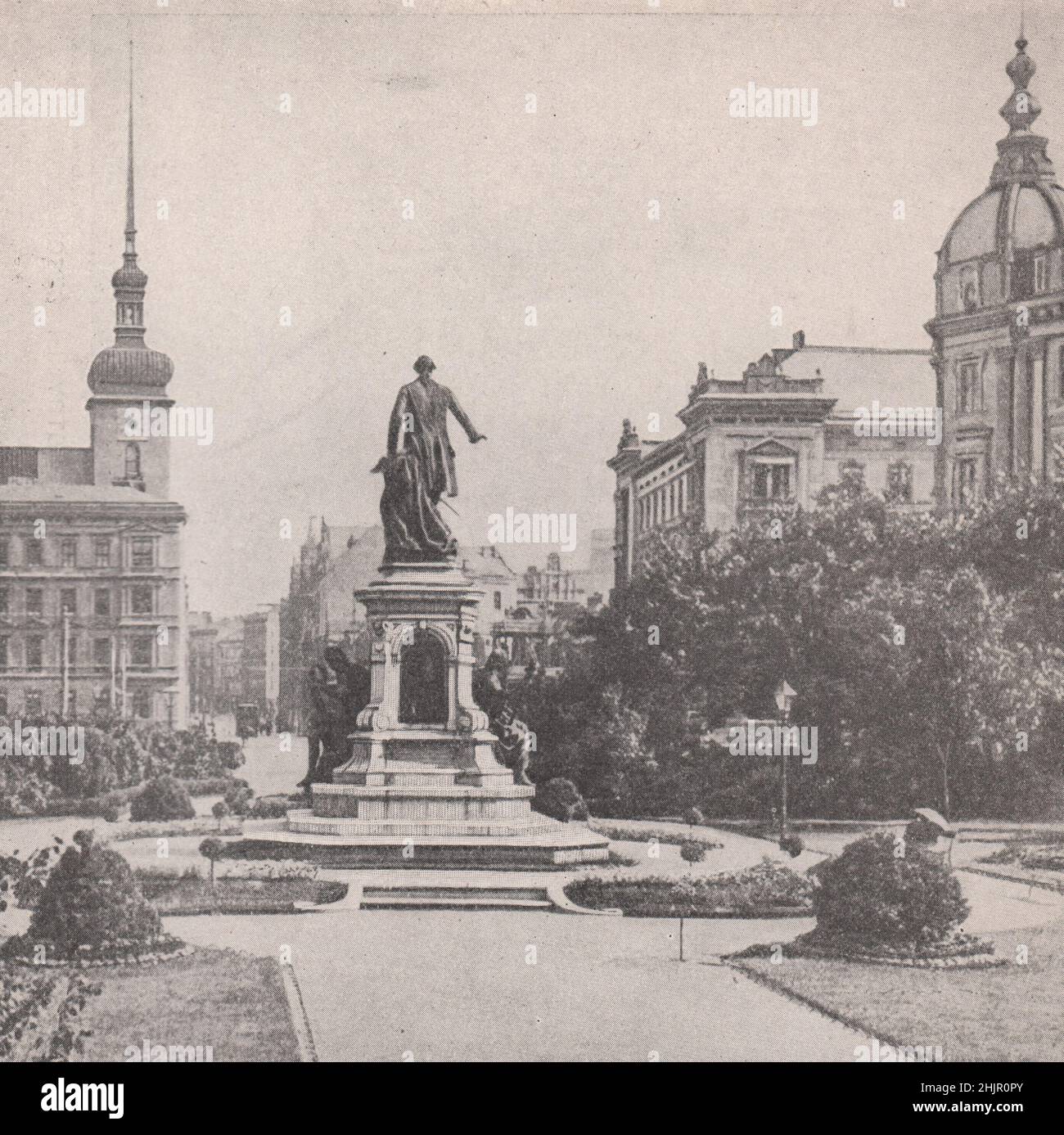 Statue of Emperor Joseph II. in Lazansky square, Brno. Czech Republic ...