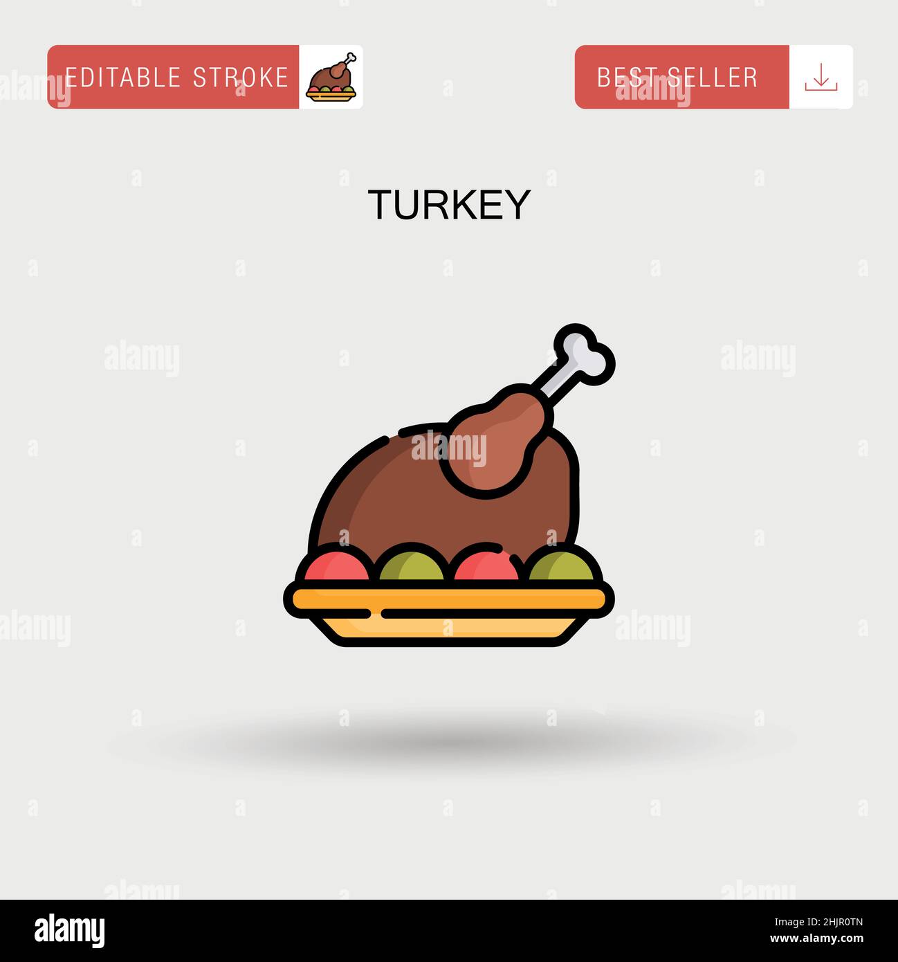 Turkey Simple vector icon Stock Vector Image & Art - Alamy