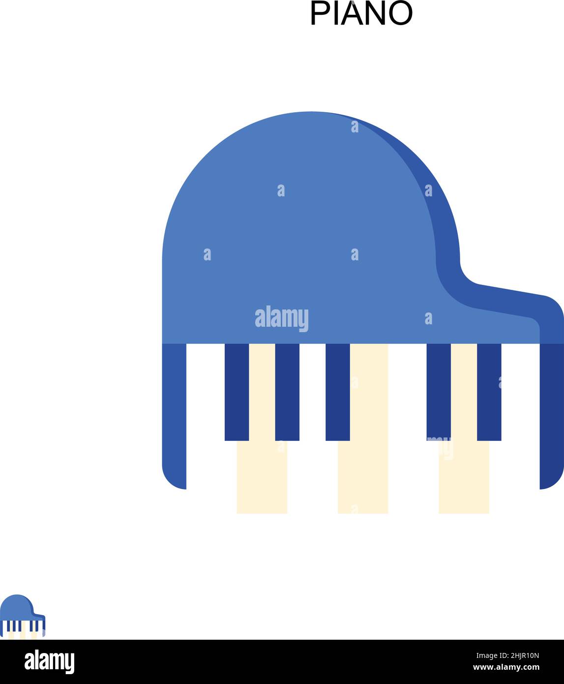 Piano Simple vector icon. Illustration symbol design template for web ...