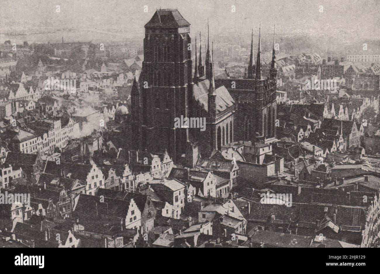 Danzig's beautiful and lofty sanctuary of S. Mary. Poland. Danzig ...