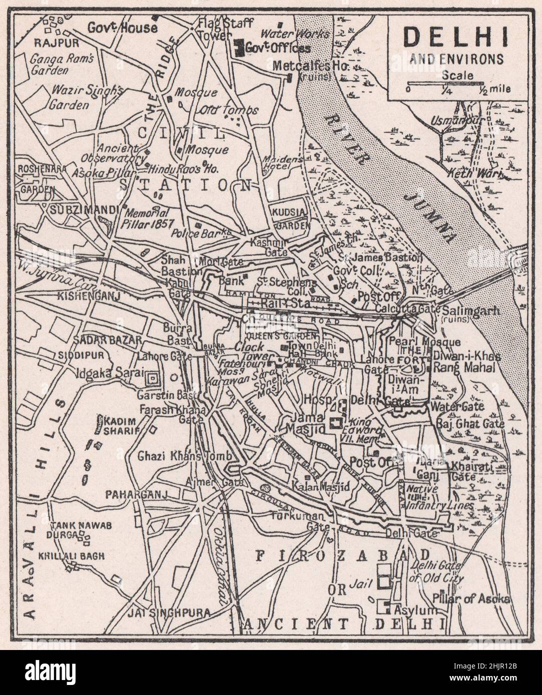 Old map of india hi-res stock photography and images - Alamy