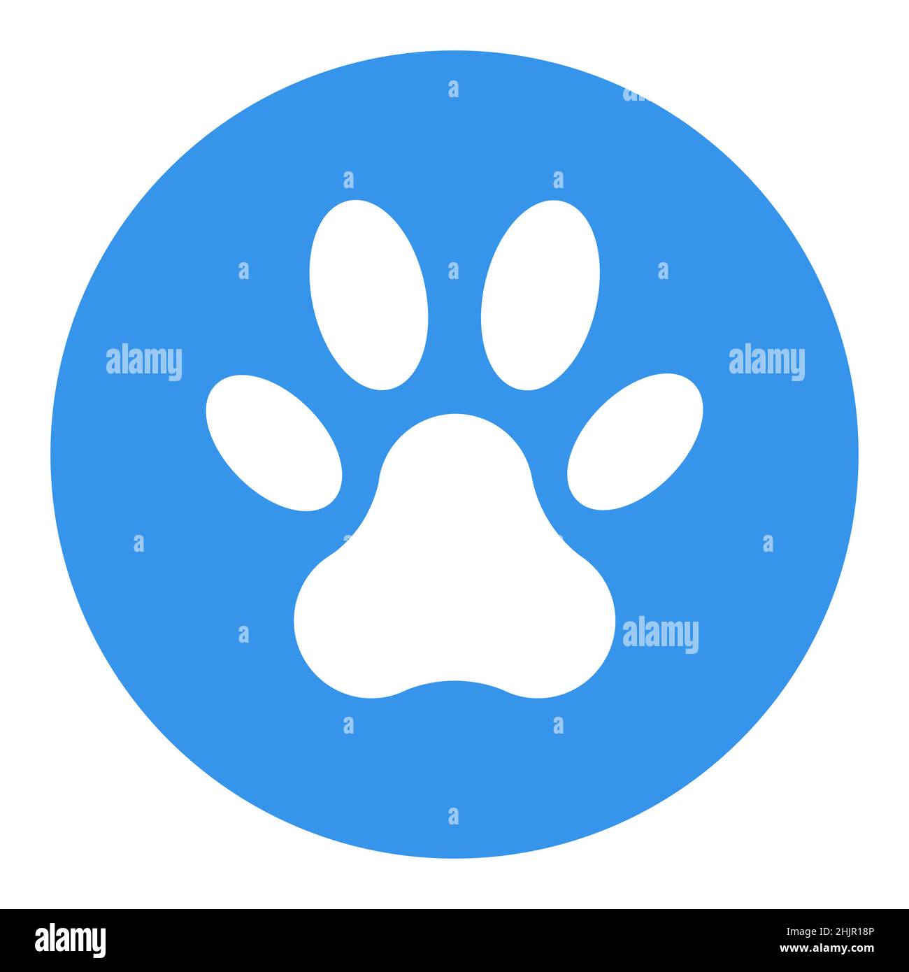 Paw vector glyph icon. Pet animal sign. Graph symbol for pet and ...