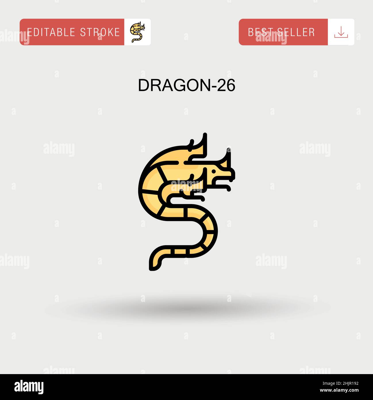 Dragon-26 Simple vector icon Stock Vector Image & Art - Alamy
