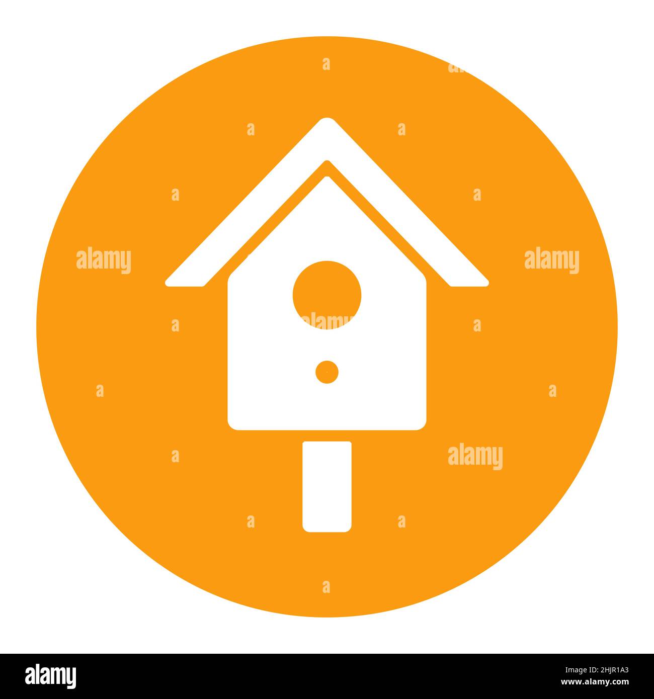 Nesting box or birds house vector glyph icon. Graph symbol for pet and ...