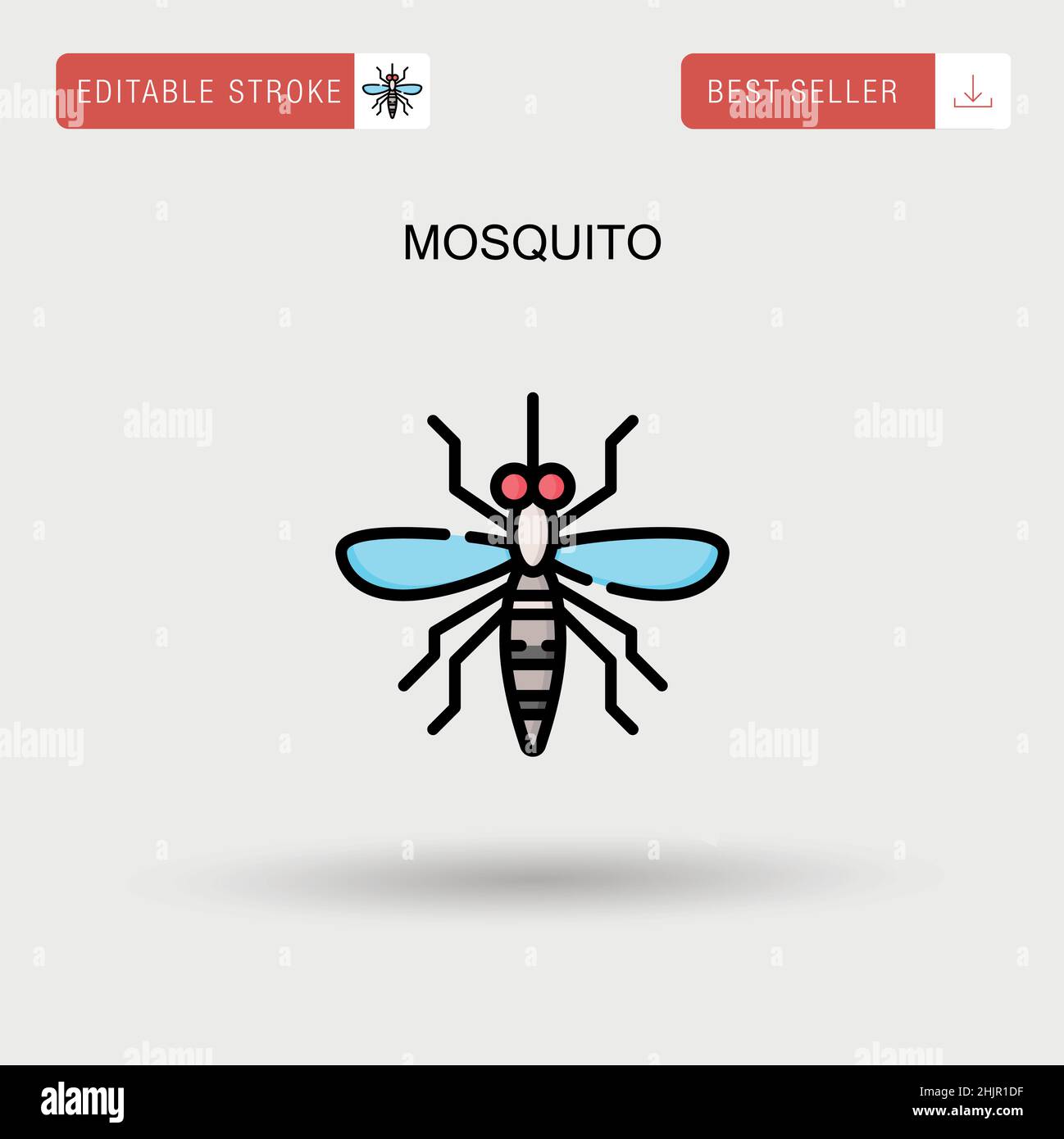 Mosquito Simple vector icon Stock Vector Image & Art - Alamy