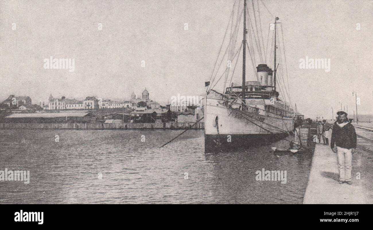 Constantza, the "Pearl of the Black sea". Romania. Dobruja (1923 Stock ...
