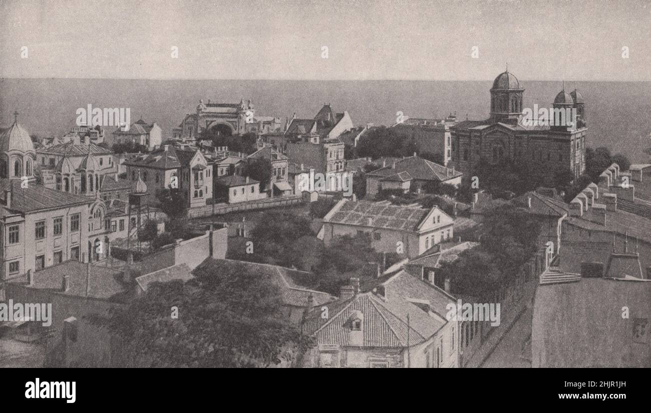 General view of Constantza, the national port of Rumania on the black ...