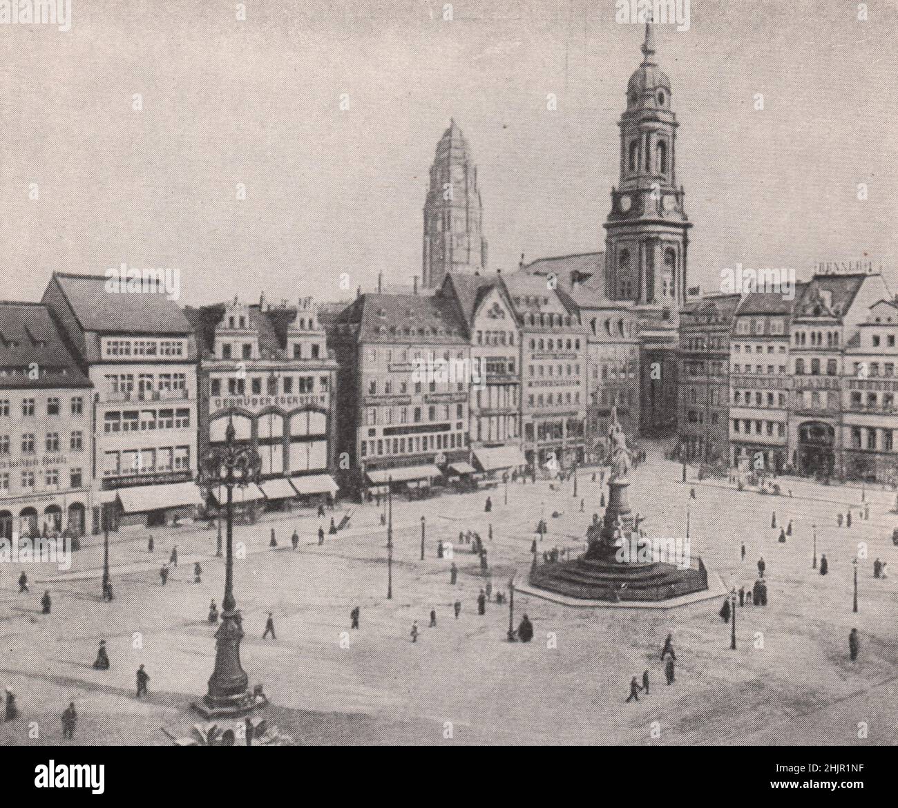 Centre of the old town, the Altmarkt or old market. Saxony. Dresden ...
