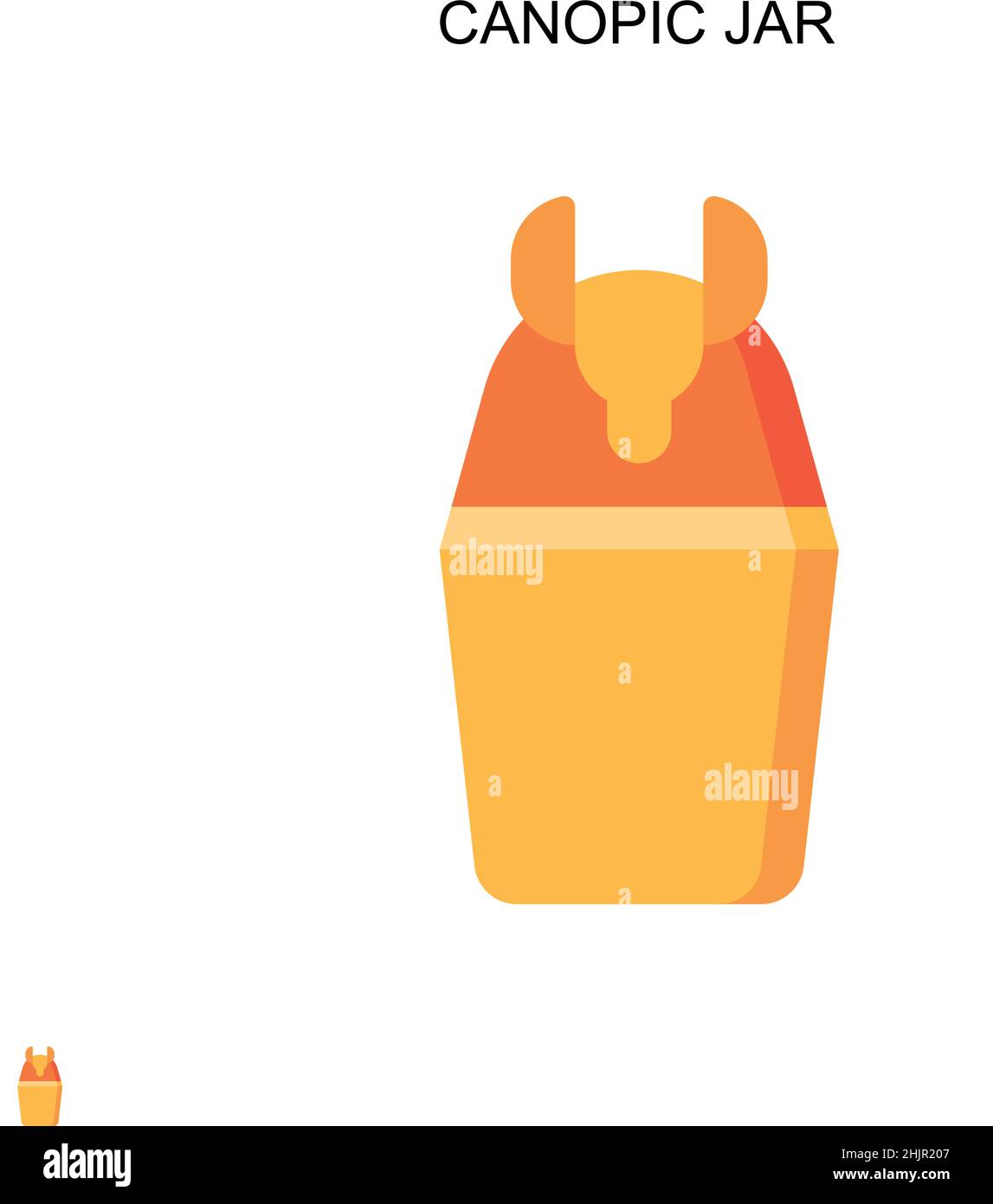 Canopic jar Simple vector icon. Illustration symbol design template for web mobile UI element ...