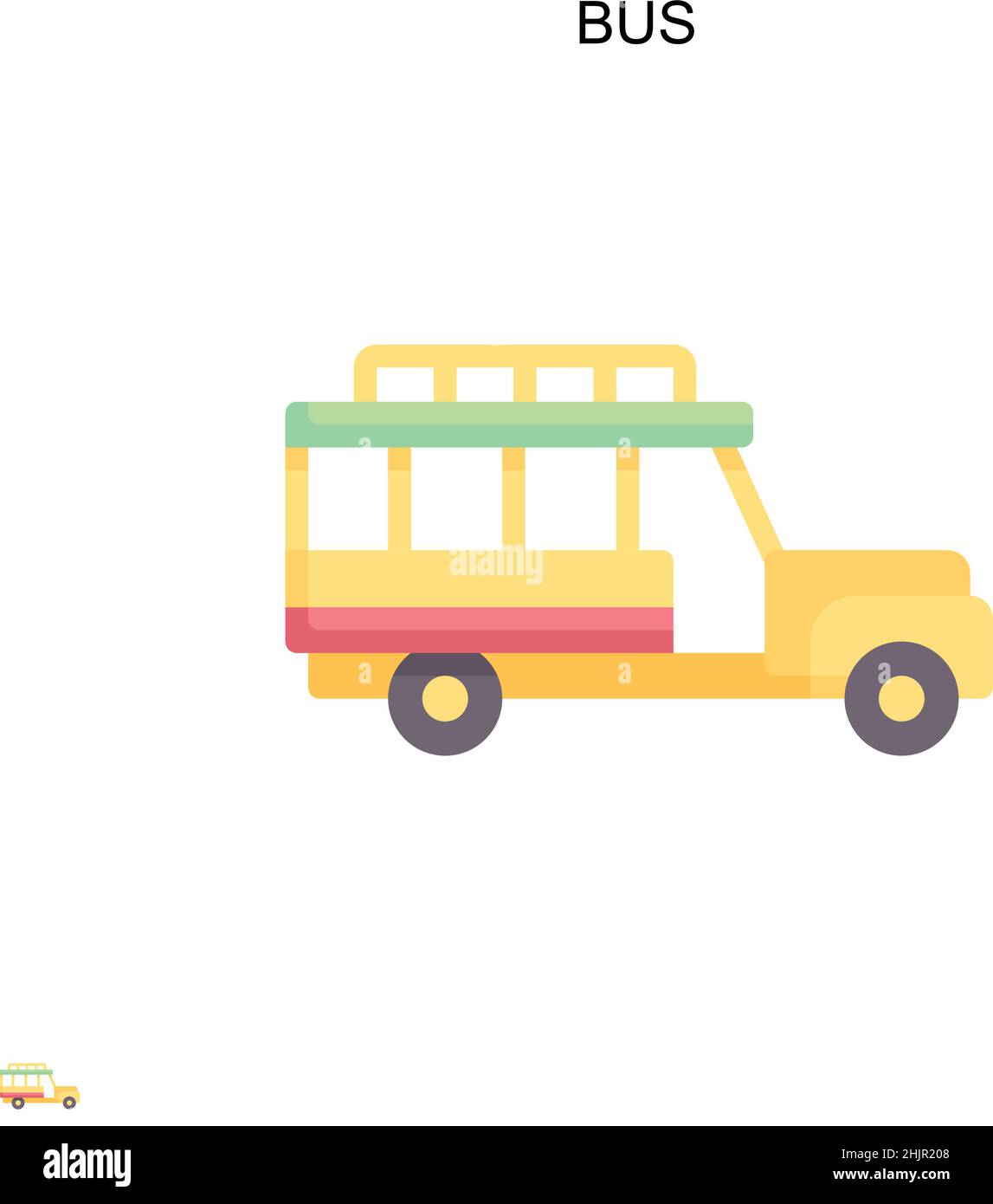 Bus Simple vector icon. Illustration symbol design template for web ...